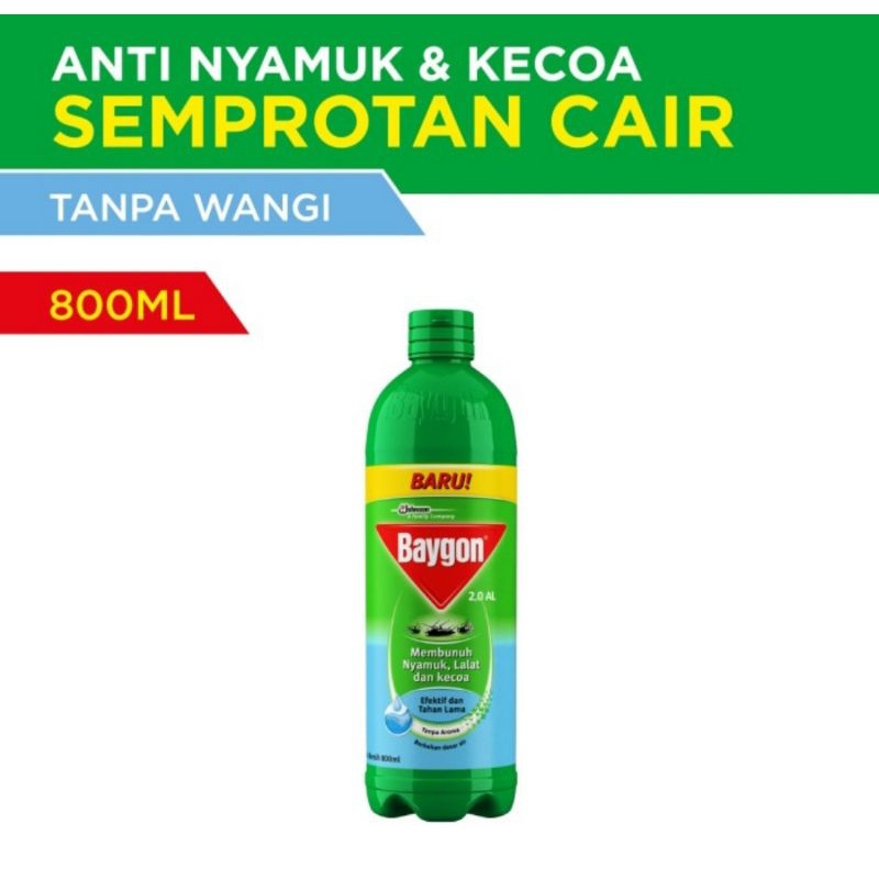 Jual BAYGON OBAT NYAMUK CAIR TANPA AROMA BOTOL 800ML | Shopee Indonesia