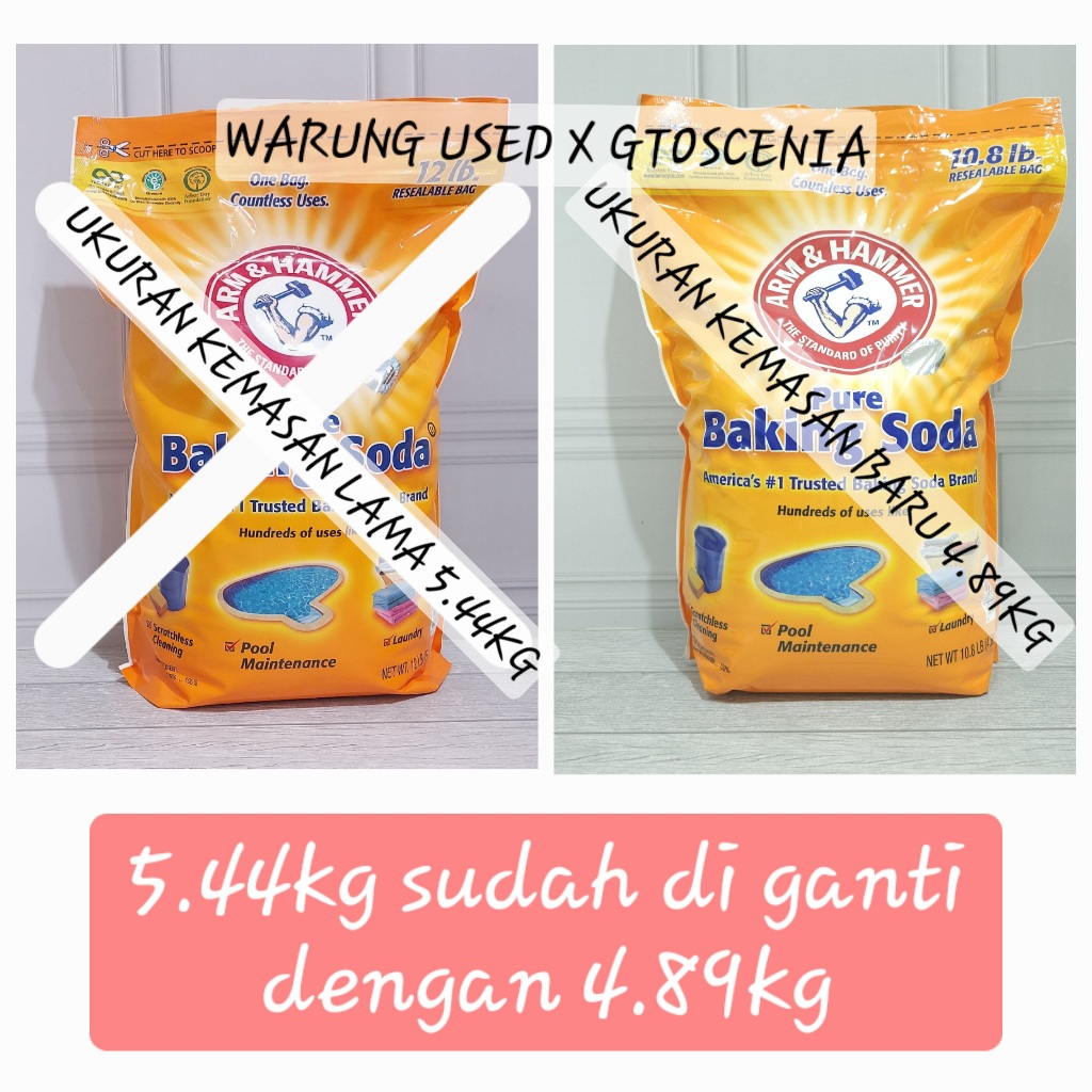 Jual BAKING SODA MERK Arm & Hammer Baking Soda 4.89 KG MADE IN USA 4 ...