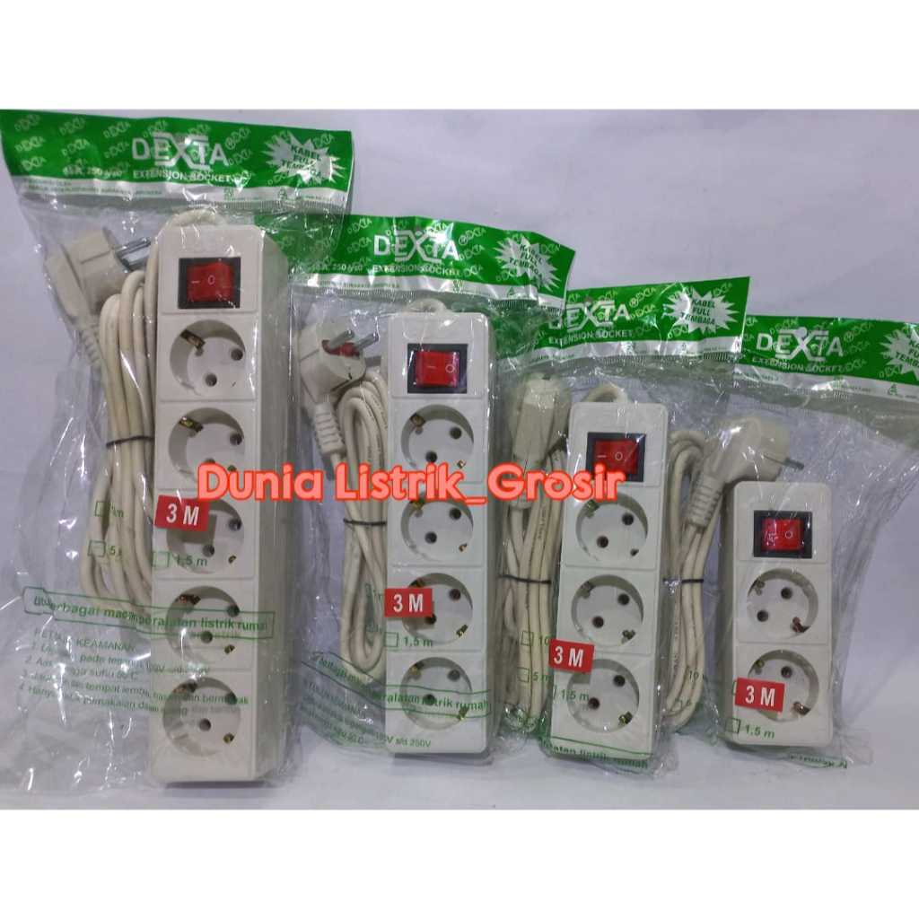Jual PROMO Terminal Stop Kontak Plus Kabel Dexta Arde Hijau 3 meter ...