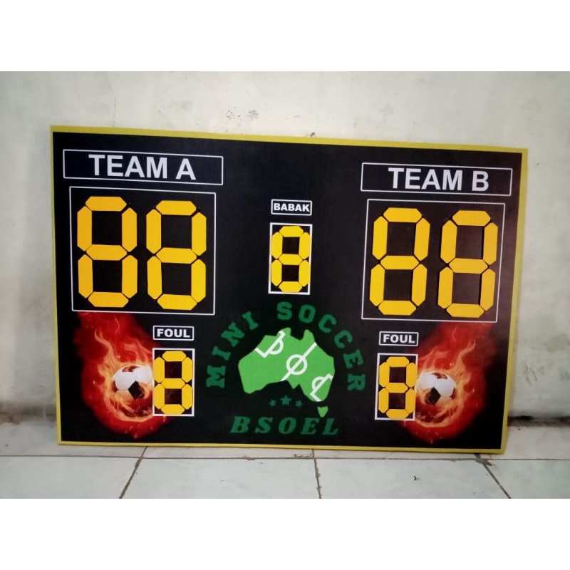 Jual PAPAN SCORE CUSTOM UKURAN PAPAN, PAPAN SCORE FUTSAL, MINI SOCCER ...
