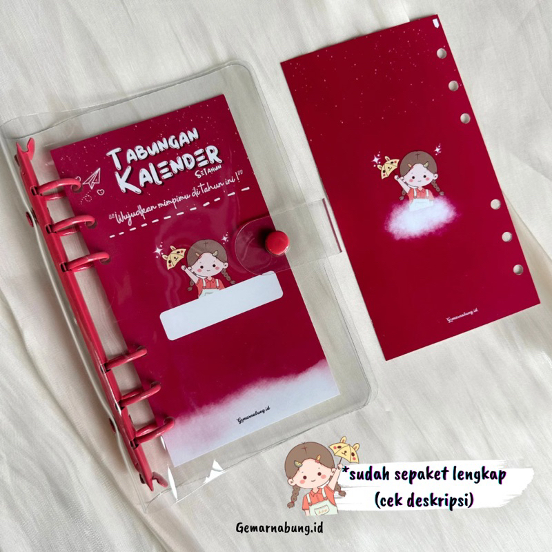 Jual Paket Binder Keuangan Lengkap A6, Binder Nabung kalender setahun ...