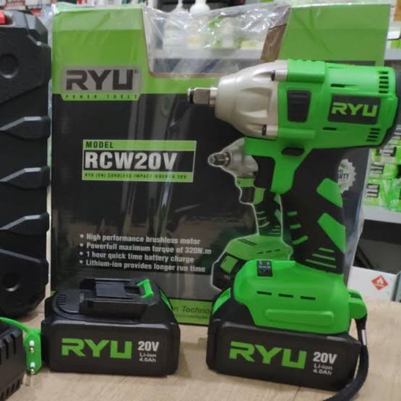 Jual RYU RCW20V RCW 20 V Cordless Impact Wrench Mesin Pembuka Baut ...