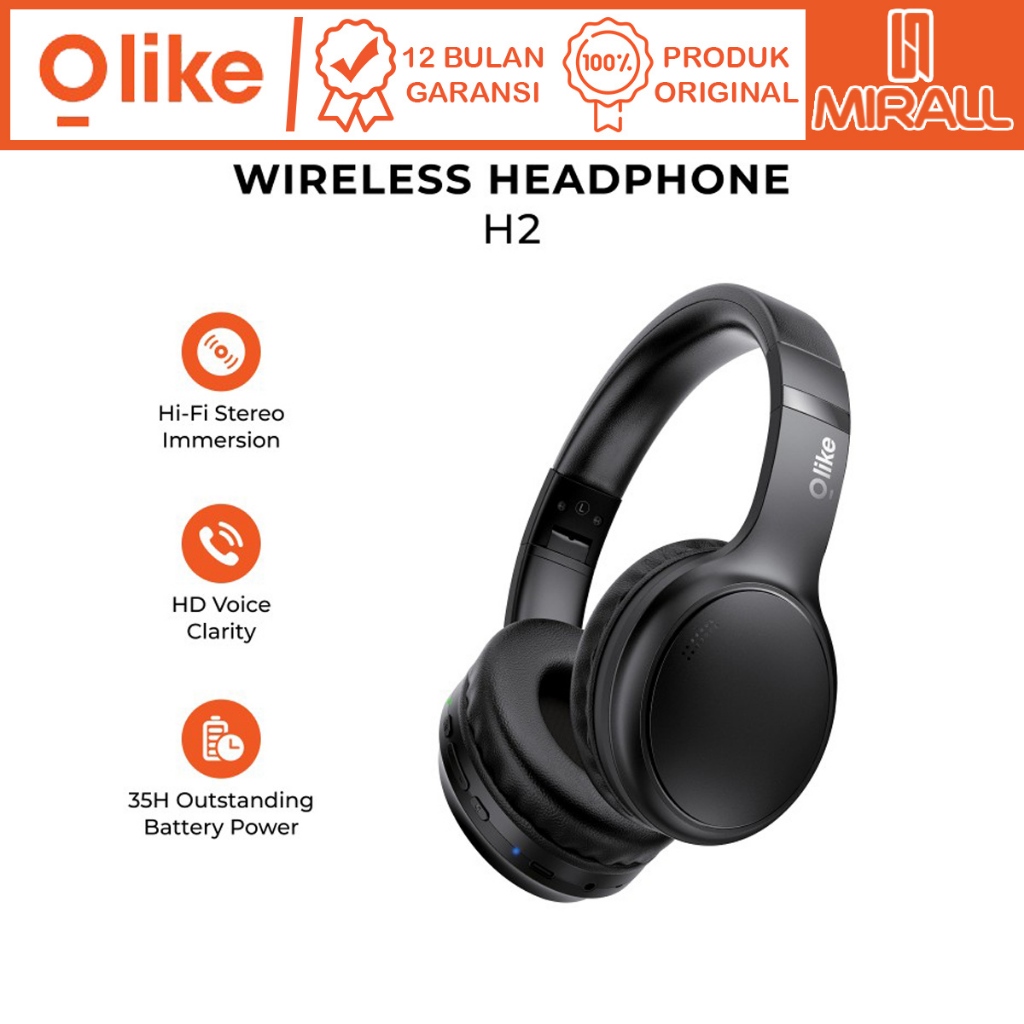 Jual Olike H2 Wireless Bluetooth Headphone Headset ANC HD HiFi Sound BT ...