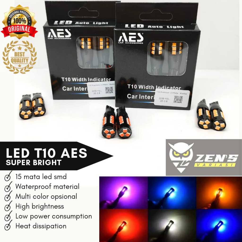 Jual LED Motor T10 AES Super Terang | Shopee Indonesia