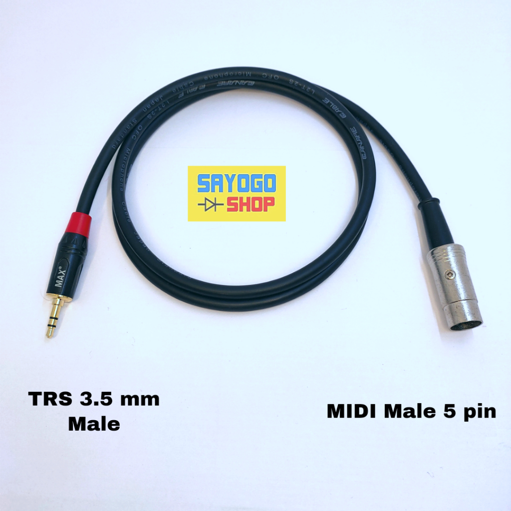 Jual Audio Adapter Jack MIDI Male 5 pin to Aux TRS 3.5 mm Male Stereo | Shopee Indonesia