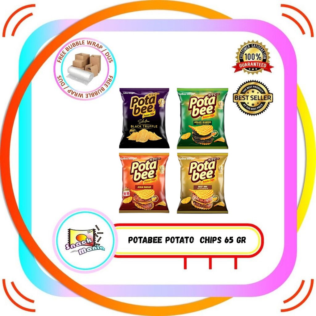 Jual Potabee Potato Chips Beef Chicken Seaweed Truffle Salted Egg ~ 65 ...