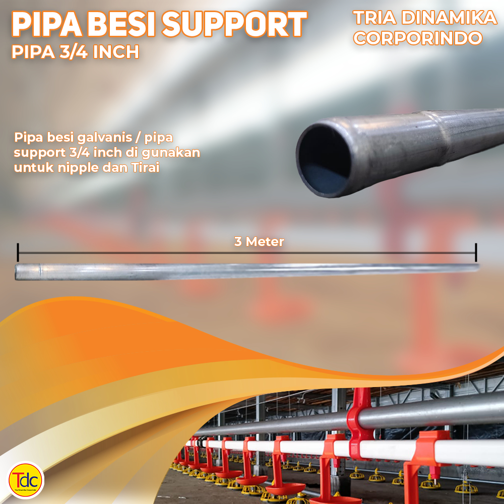 Jual Pipa Besi Support 3/4 Inch/Ukuran 25mm/Tempat Minum Otomatis ...