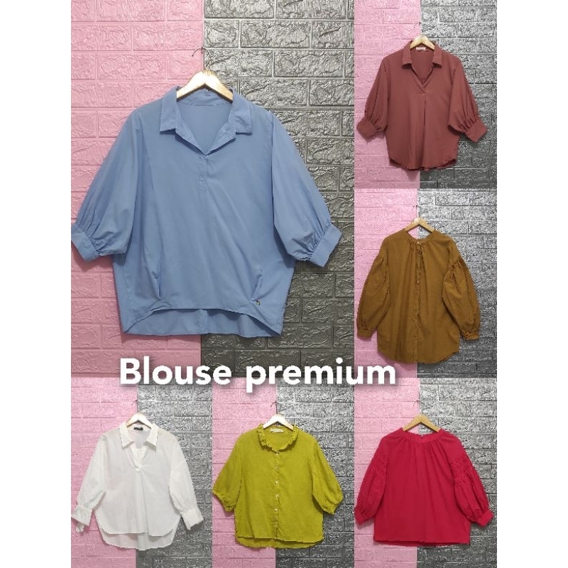 Jual blouse thrift/Thrift blouse/blouse premium/blouse vintage | Shopee Indonesia