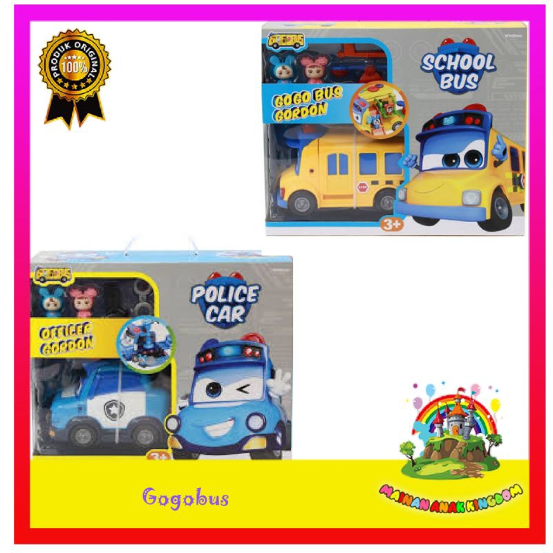 Jual Gogo Bus Gordon School Bus Police Car Play With Multiple ...