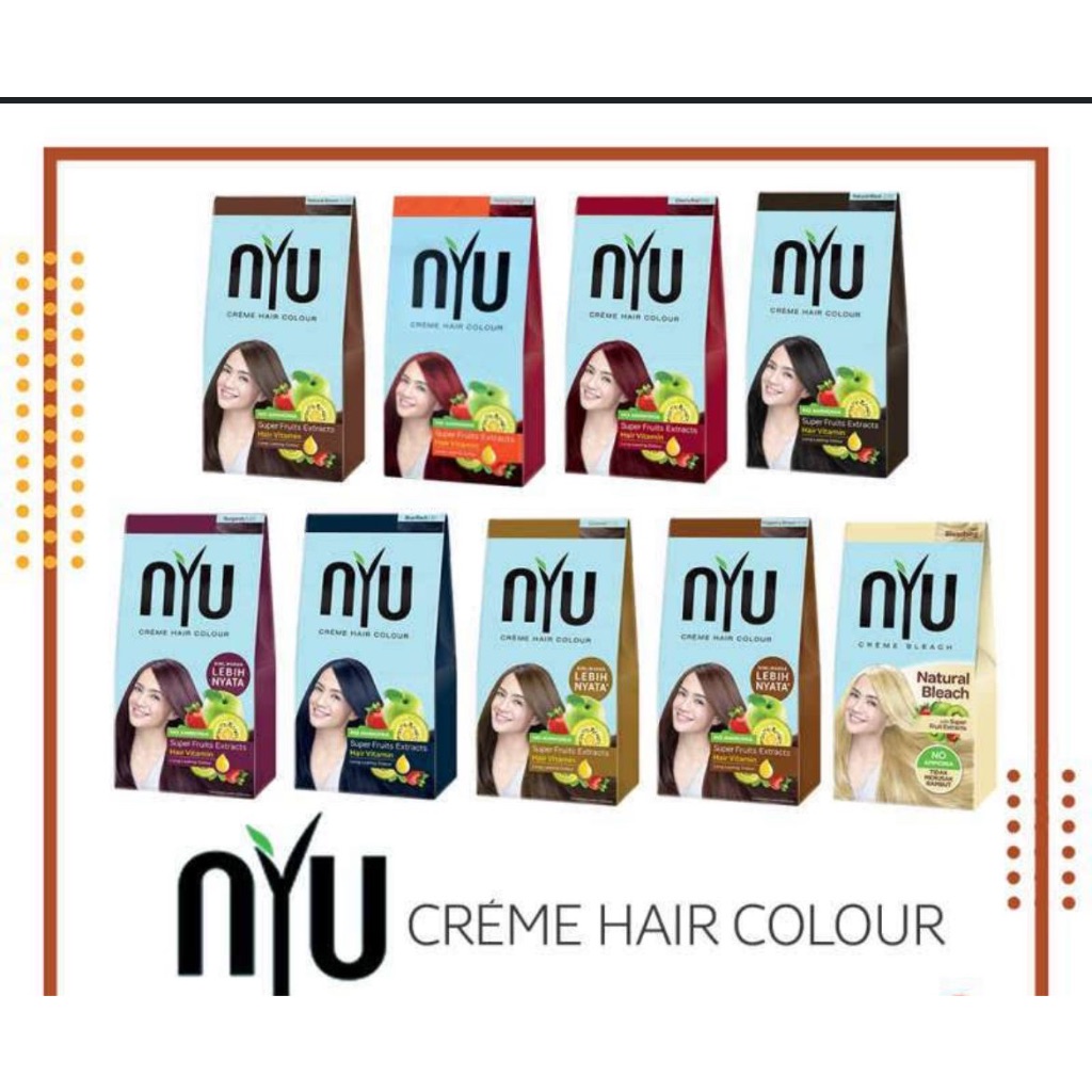 Jual NYU HAIR COLOUR SEMIR RAMBUT | Shopee Indonesia