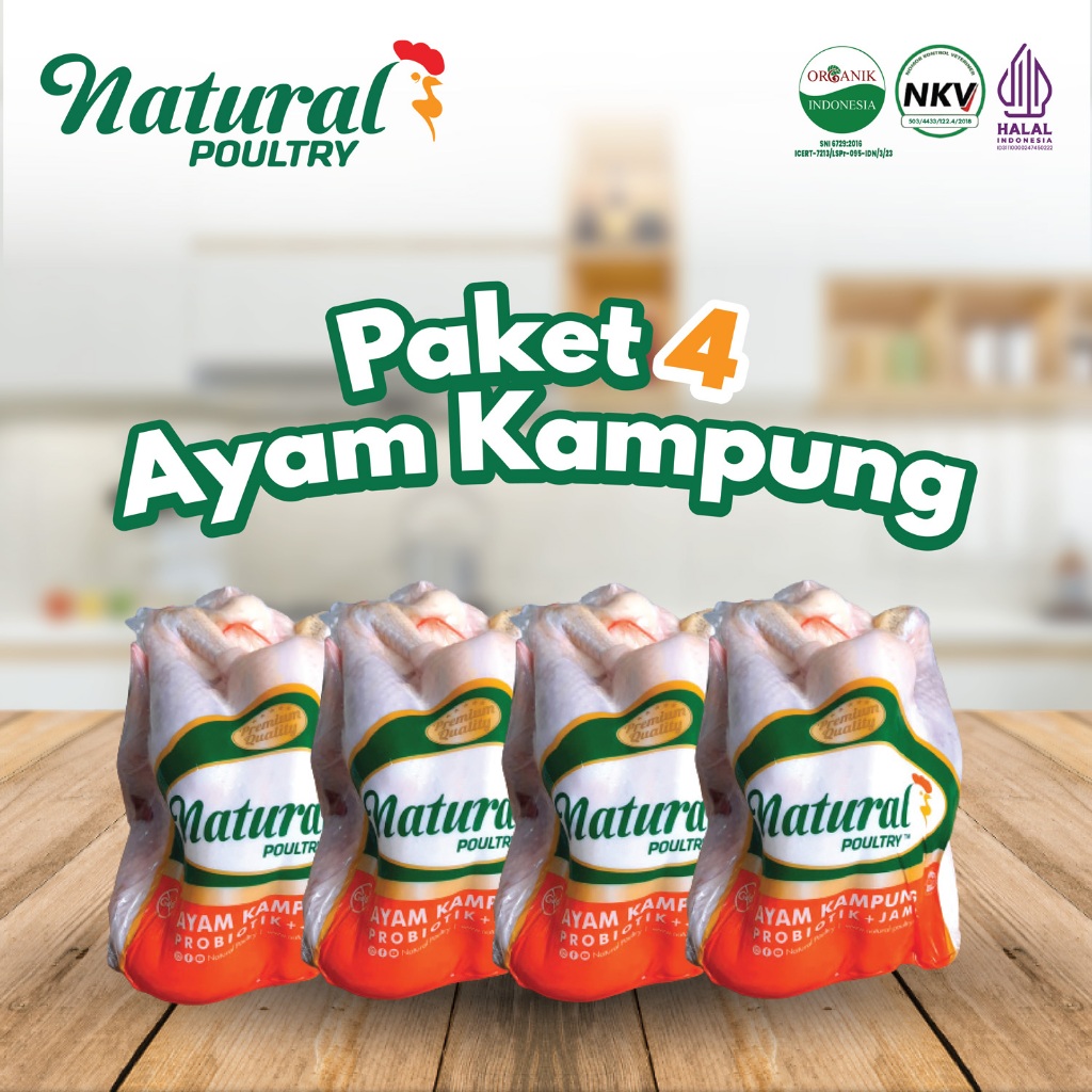 Jual Paket 4 Ayam Kampung Reguler (750-850 gram) - Natural Poultry ...