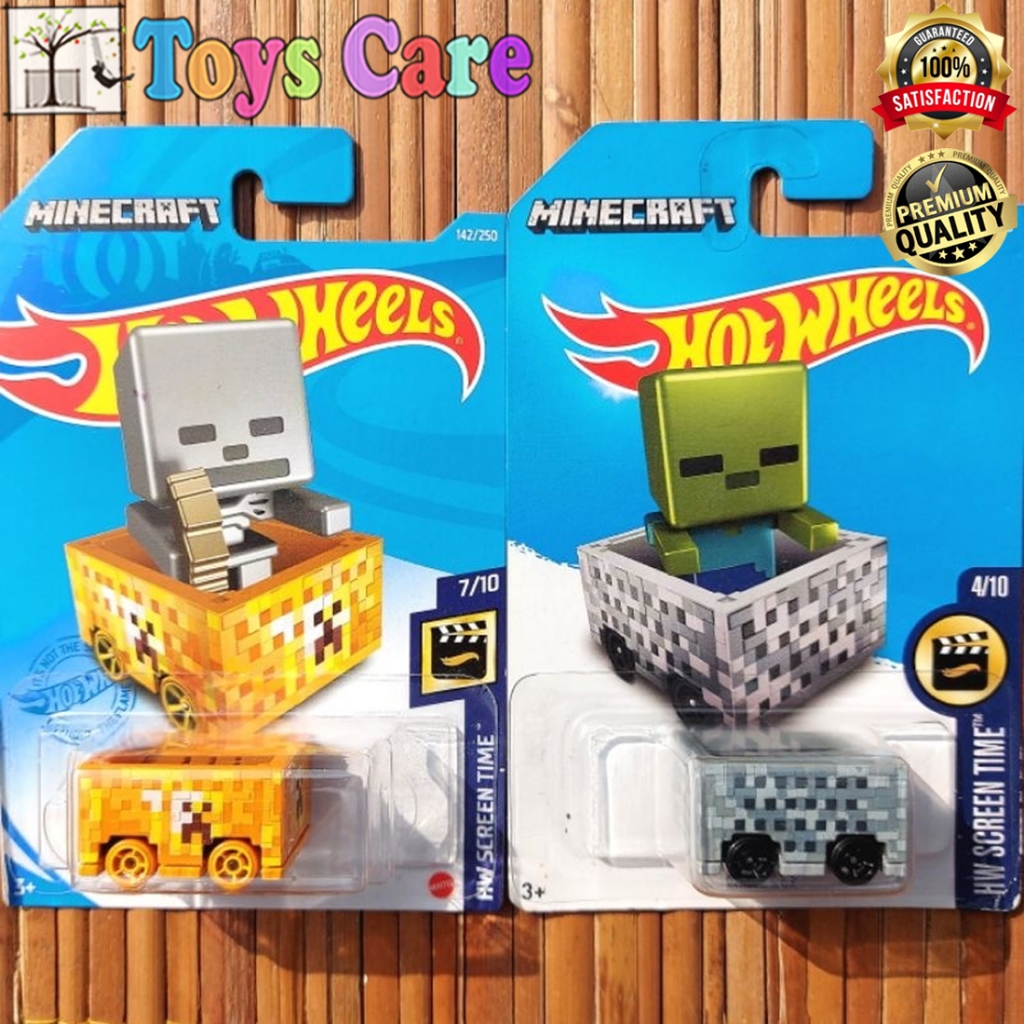 Jual HOTWHEELS MINECART 2015 ABU 2021 KUNING - MINECRAFT EDITION ...