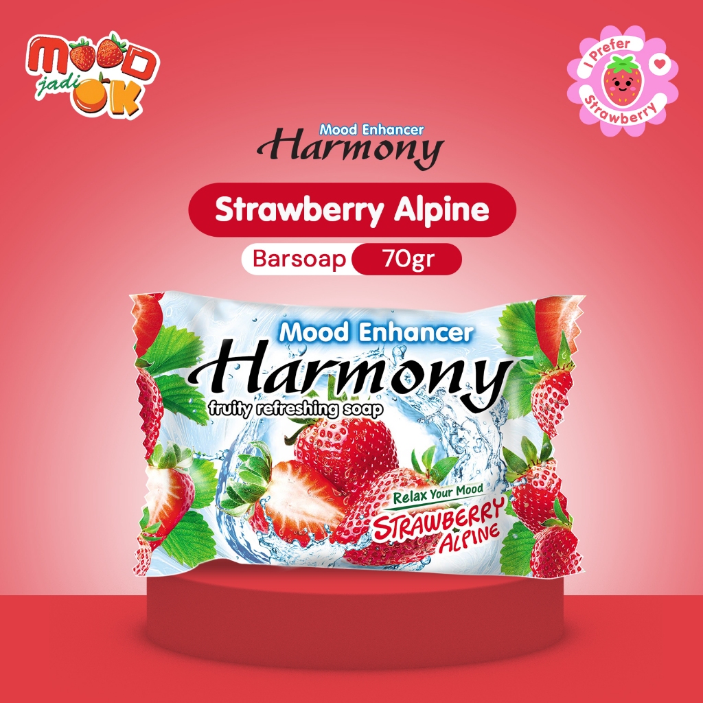 Jual HARMONY Sabun Buah Strawberry 70g | Shopee Indonesia