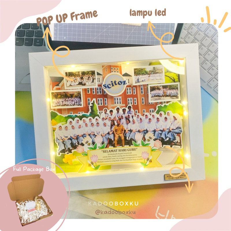 Jual KADO UNIK POP UP 3D FRAME LUCU [BACA DESKRIPSI] /KADO WISUDA/ GIFT BOX/ KADO GURU/ KADO ...