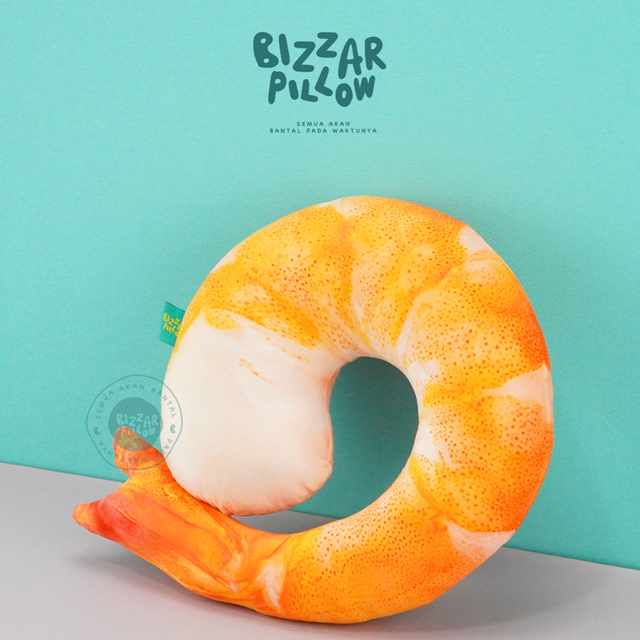 Jual Bizzarpillow Bantal Leher Travelling Motif Udang BZ376 | Shopee ...