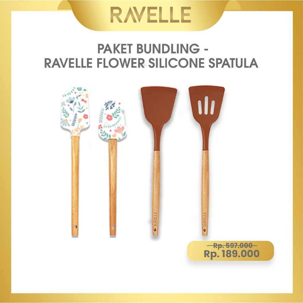 Jual Paket Bundling - Ravelle Flower Silicone Spatula | Shopee Indonesia
