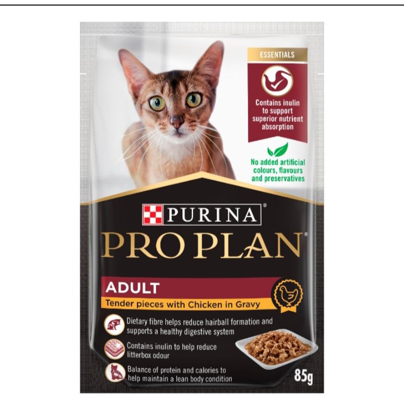 Jual Purina Pro Plan Adult Chicken in Gravy 85gr - Wet Food Makanan ...