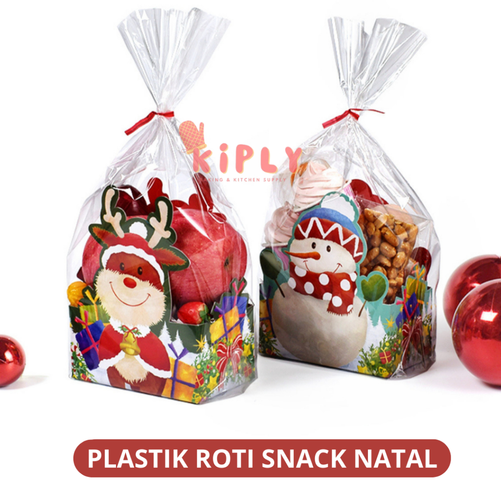 Jual Plastik Roti Snack Natal/Plastik Bingkisan Souvenir Natal + Paper ...