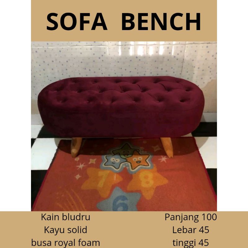 Jual Bench Oval Kancing / Sofa Minimalis / Sofa Tamu / Sofa studio | Shopee Indonesia