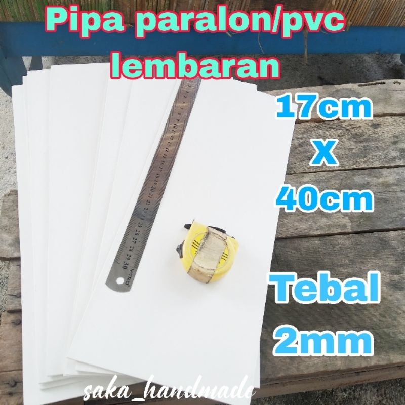 Jual PARALON/PVC LEMBARAN (17cm X 40cm) TEBAL 2mm | Shopee Indonesia