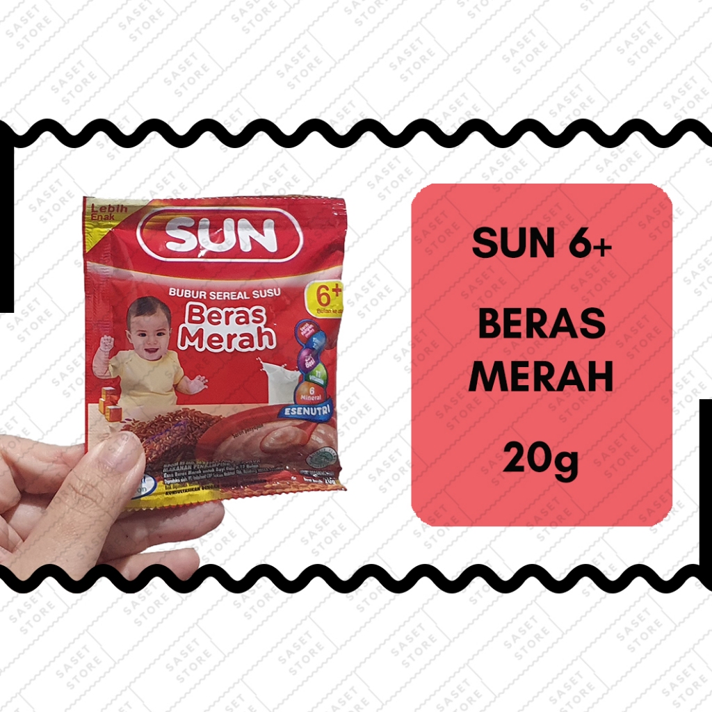 Jual Sun Beras Merah 20g Sachet Bubur Sereal Susu Instan Bayi 6-12 ...