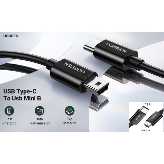Jual Ugreen USB C Male to Mini USB Male Kabel Type C to USB 5Pin Camera ...