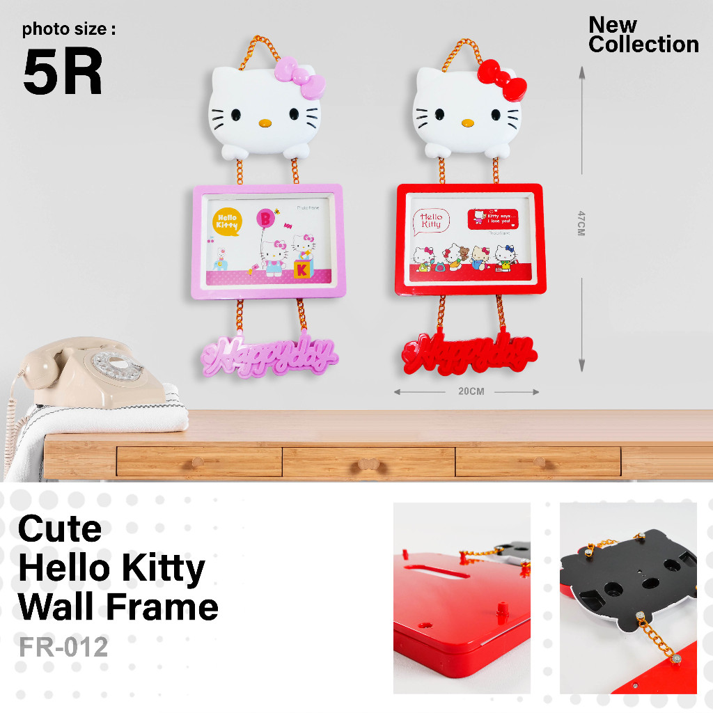 Jual Frame Foto Lucu Bentuk Hellokitty Bingkai Foto Ukuran 5R Cute ...