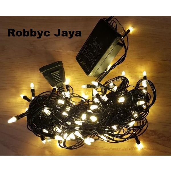 Jual Sanking Lampu Natal Cahaya Kuning / Lampu Tumblr Warm White Kabel ...