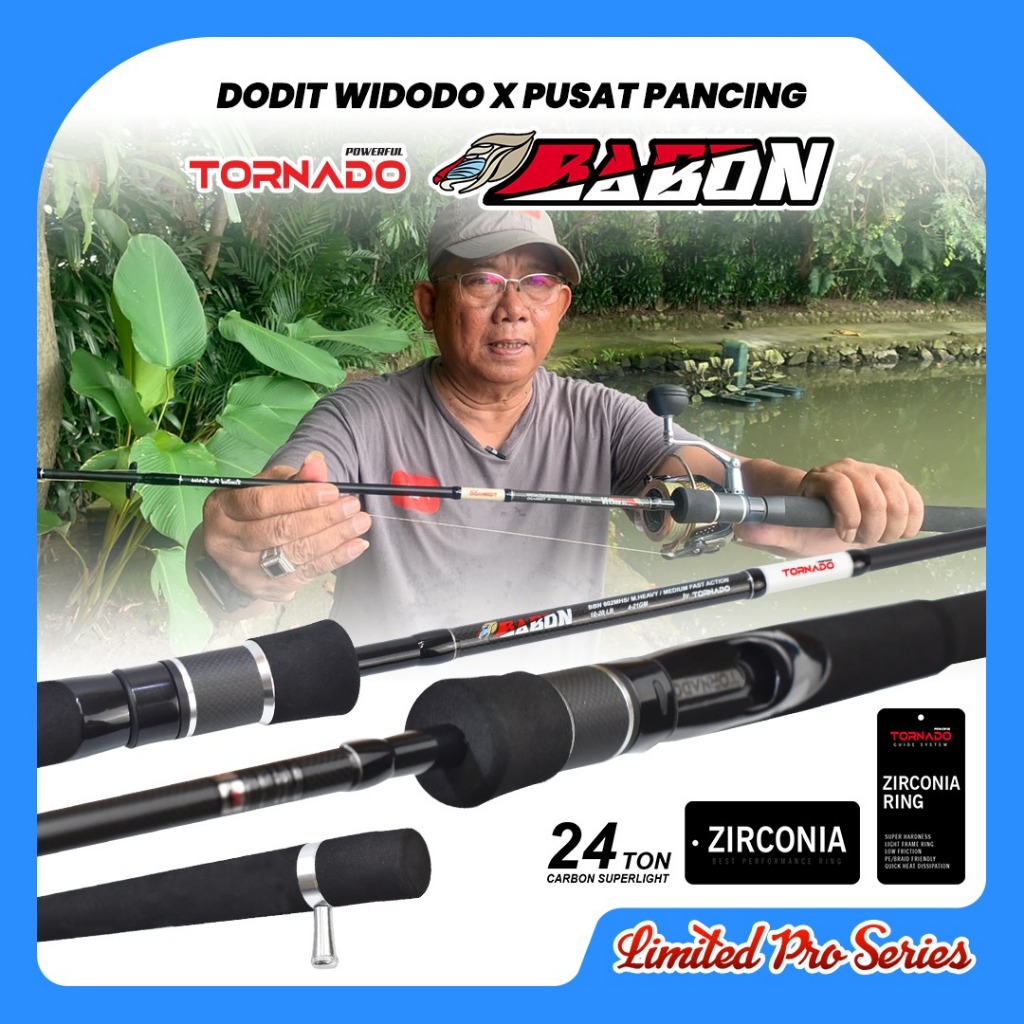 Jual DUDIT WIDODO X PUSATPANCING5 - Joran Spinning Tornado Babon 168CM - 180CM Carbon Ring Guide ...