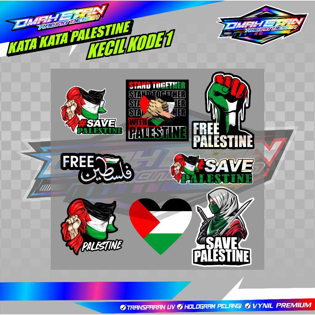 Jual STICKER PACK KATA KATA VIRAL SAVE PALESTINE / STICKER KATA KATA ...
