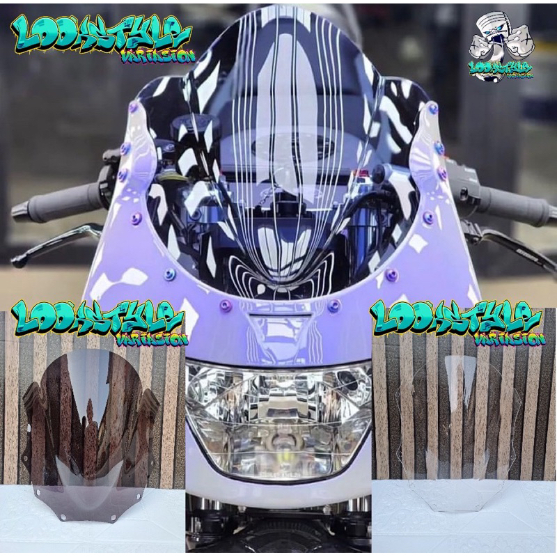 Jual VISOR WINDSHIELD VARIASI MODEL JENONG PNP KAWASAKI NINJA RR 150 ...
