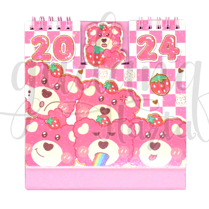 Jual Kalender Meja 2024 Kotak Cute Shimmering Calender Motif Lotso ...