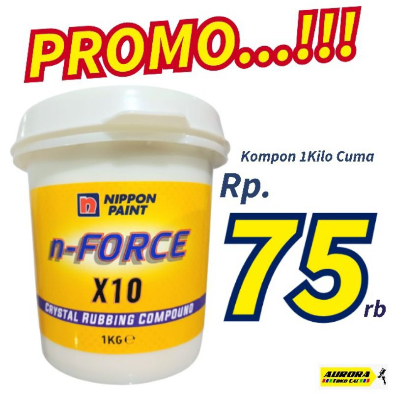 Jual Kompon Nipon Nippon Paint n-FORCE X10 Crystal Rubbing Compound 1Kg ...