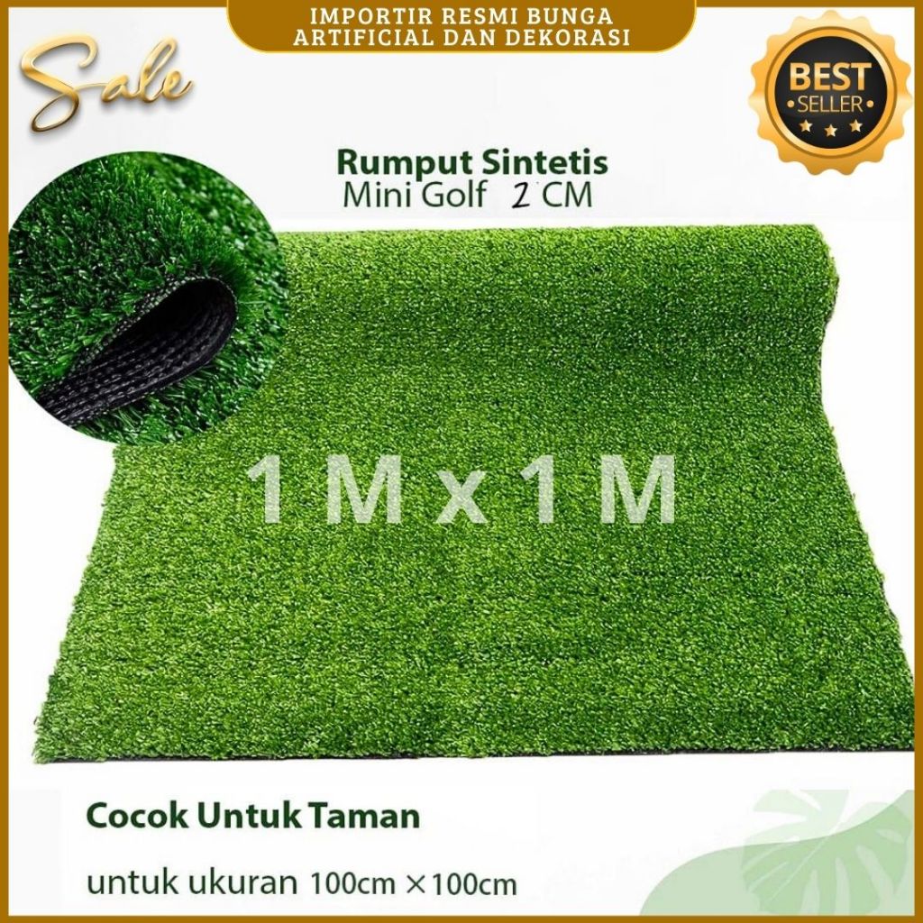 Jual Grosir Rumput Sintetis Swiss Ukuran 1M x 1M Golf/Rumput Imitasi ...