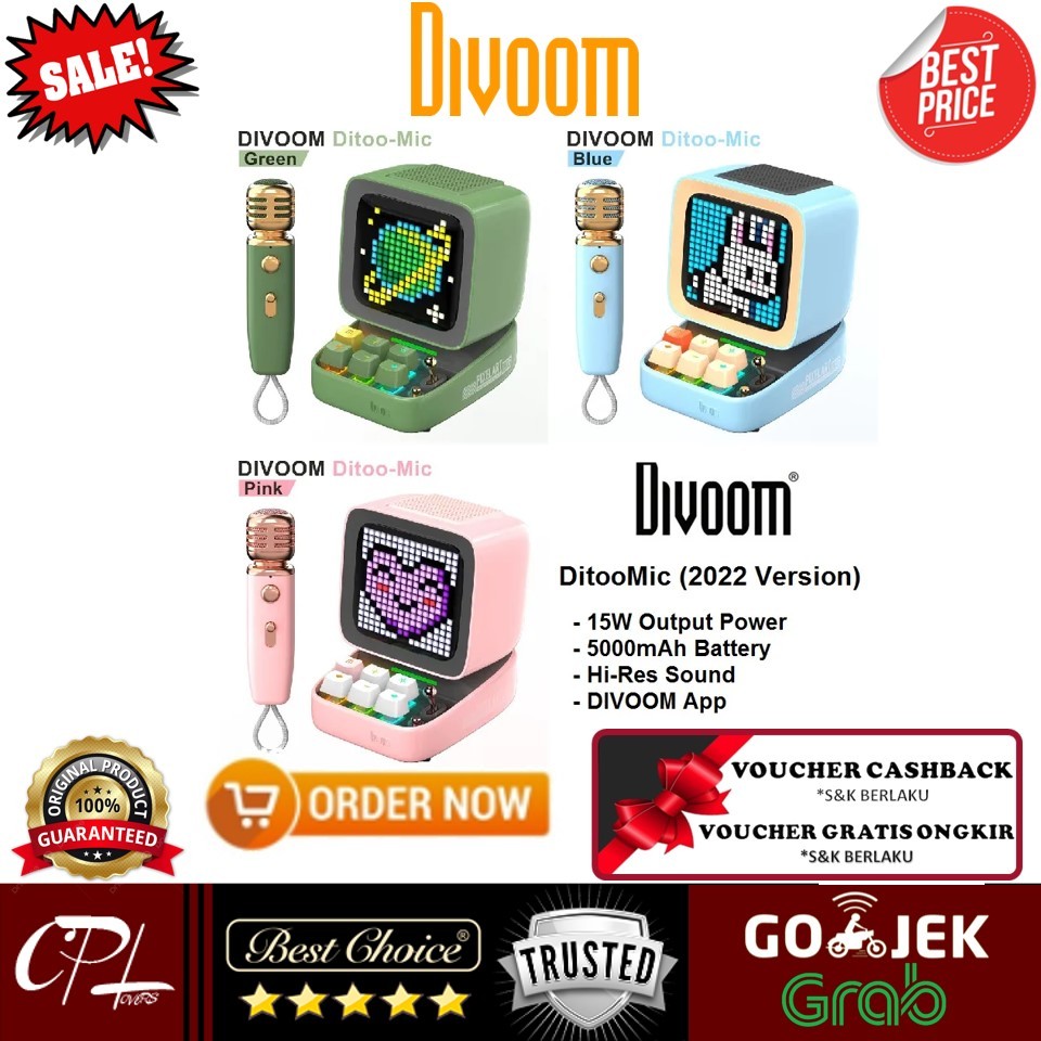 Jual Divoom Ditoo Mic Pixel Art Karaoke Speaker | Shopee Indonesia