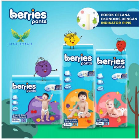 Jual Berries Pants Popok Bayi Sekali Pakai Tipe Celana Size M/L/XL ...