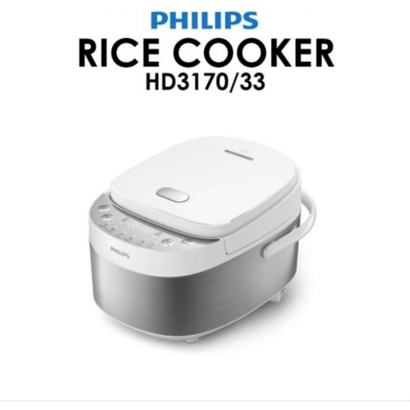 Jual Philips HD3170/33 Rice Cooker 1 Liter 8 Menu - White | Shopee ...