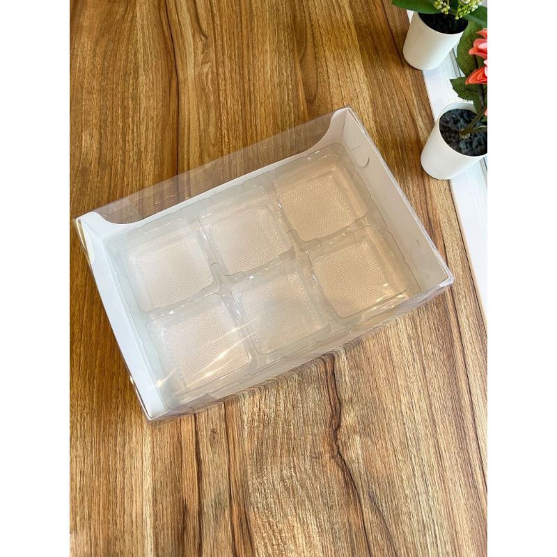 Jual Dus Mika Puding Mini Sekat 6 PUTIH / Dus Kemasan Puding MIni ...