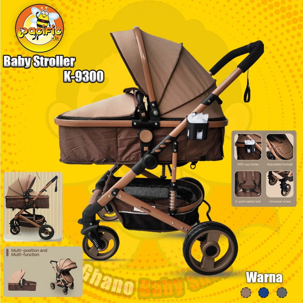 Jual BABY STROLLER / DORONGAN BAYI K9300 PACIFIC Convertible Stroller ...