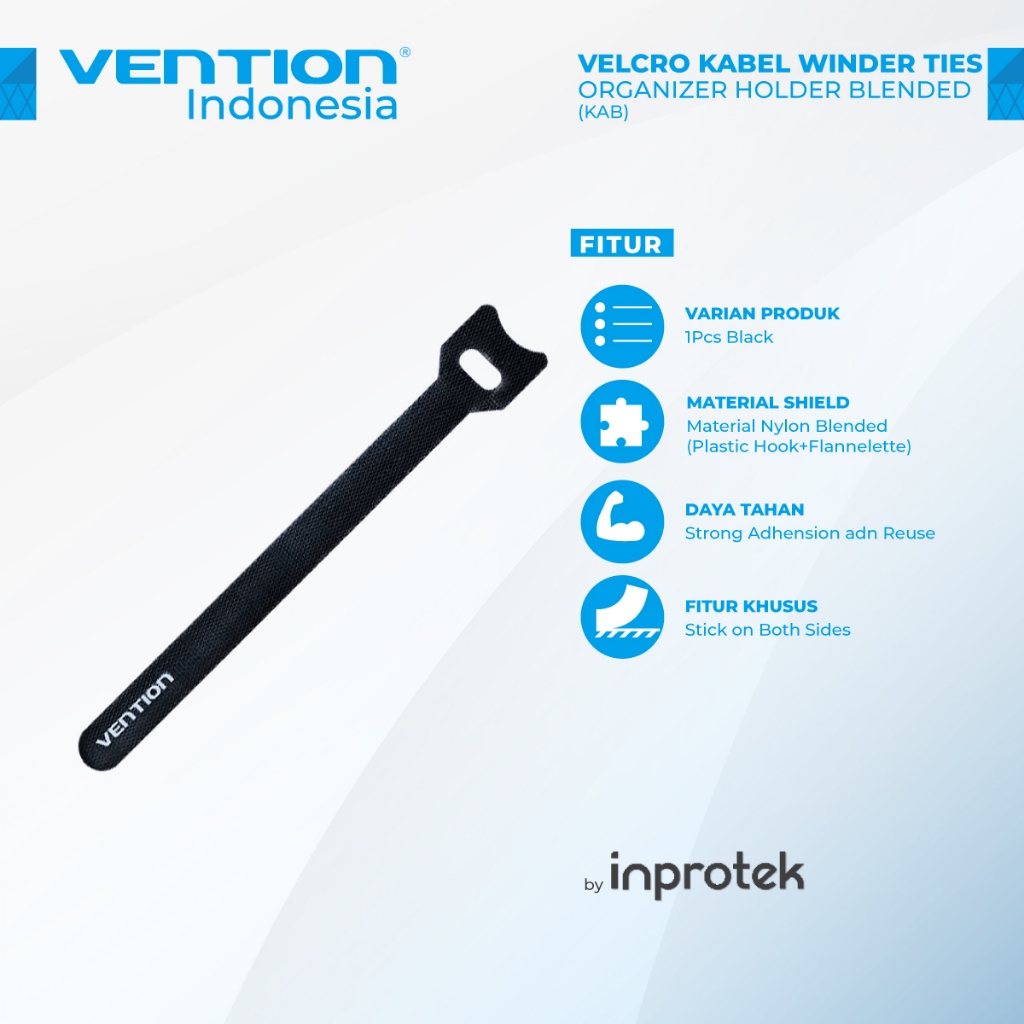 Jual Vention Velcro Kabel Winder Ties Organizer Holder Blended with ...