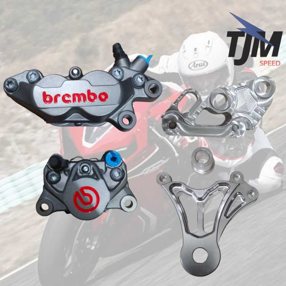 Jual Kaliper Brembo 4P Grey + Breket Ninja R 300mm, Kaliper Brembo 2P Grey + Breket Ninja R ...