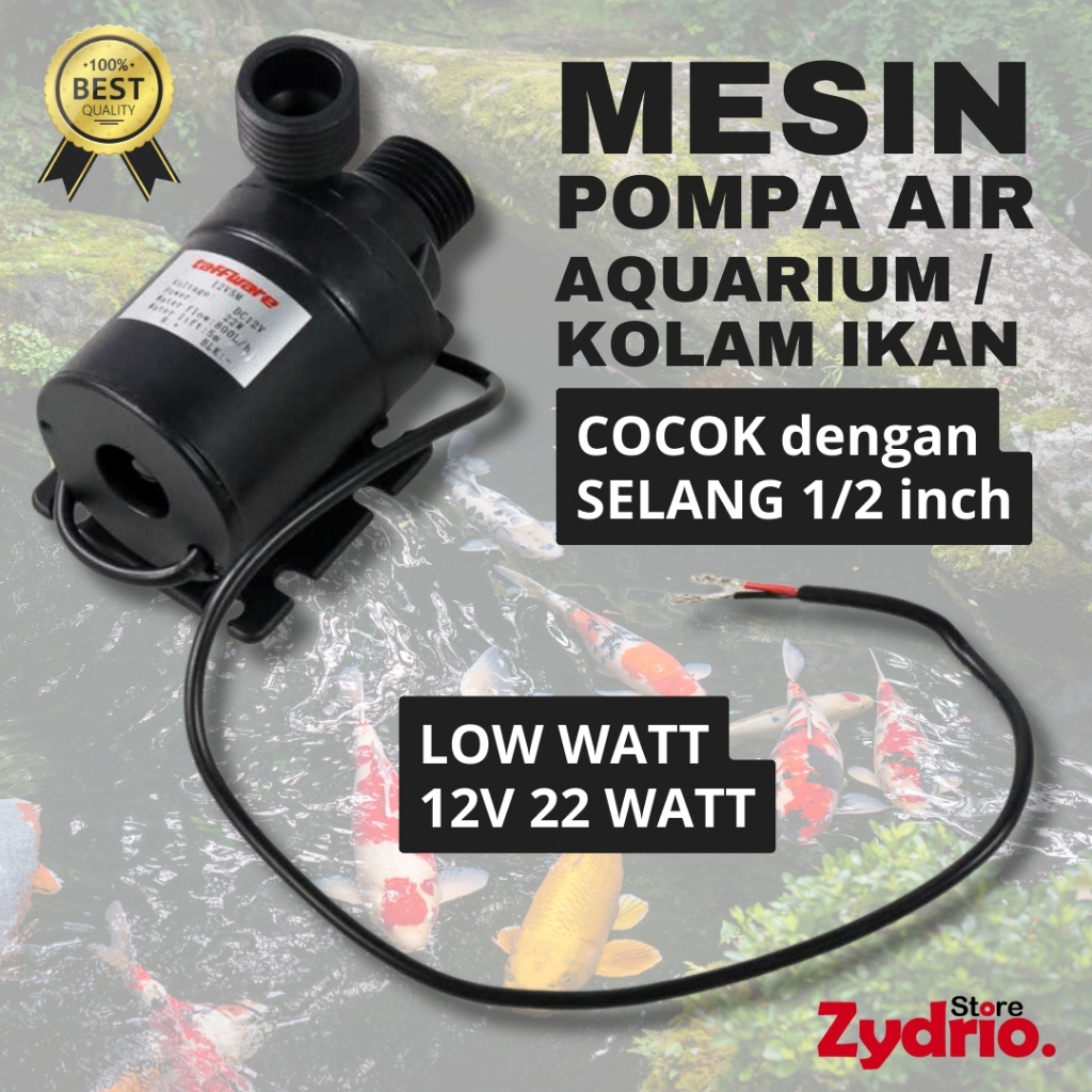 Jual Mesin Pompa Kolam Ikan Celup 12V 22Watt Low Watt Aquarium Akuarium ...