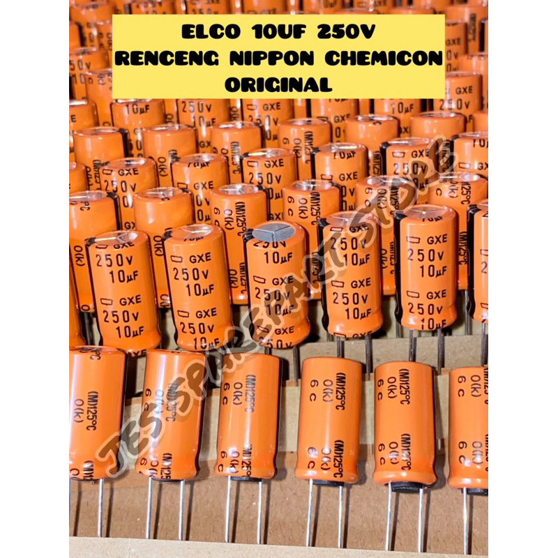 Jual ELCO 10UF 250V RENCENG NIPPON CHEMICON ORIGINAL | Shopee Indonesia