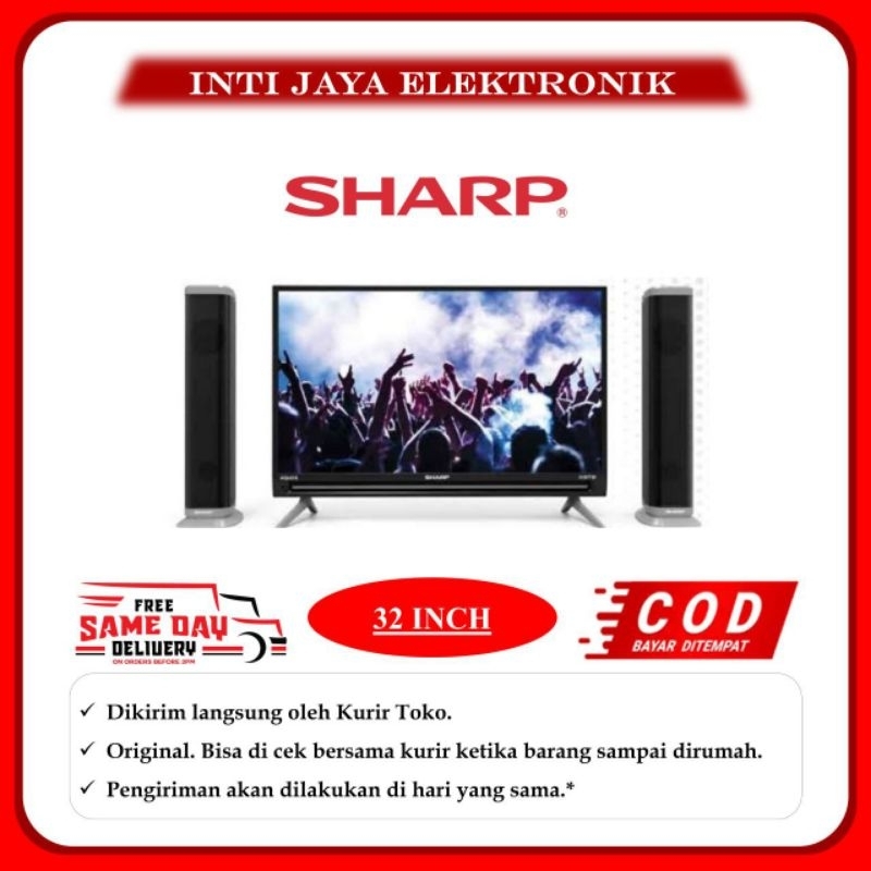 Jual TV SHARP 32 INCH SPEAKER TOWER | Shopee Indonesia