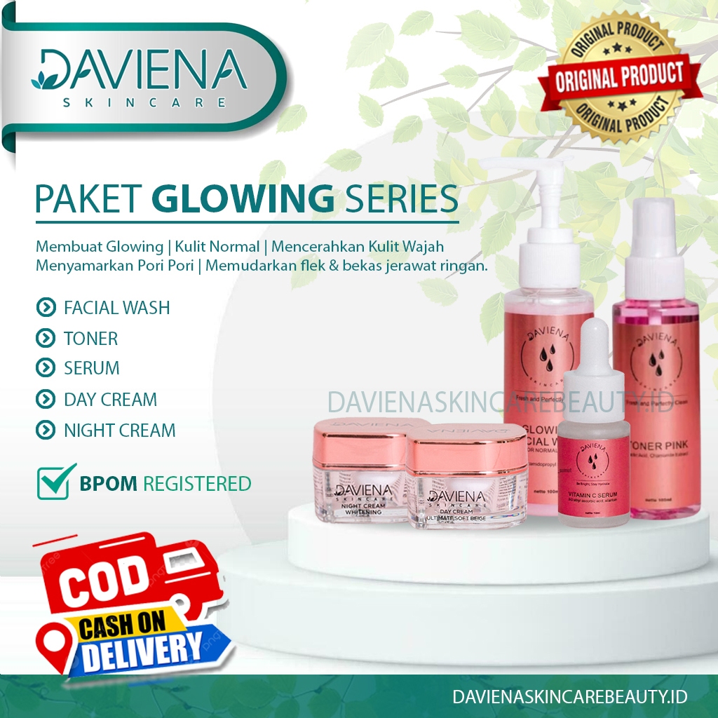 Jual PAKET GLOWING SERIES | DAVIENA SKINCARE | ORIGINAL | BPOM ...