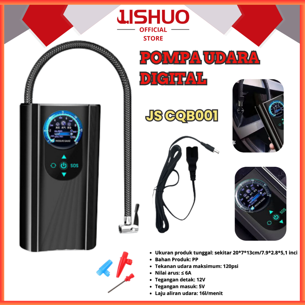 Jual Pompa Ban Mobil & Motor Digital Portable / Kompresor Ban Elektrik ...