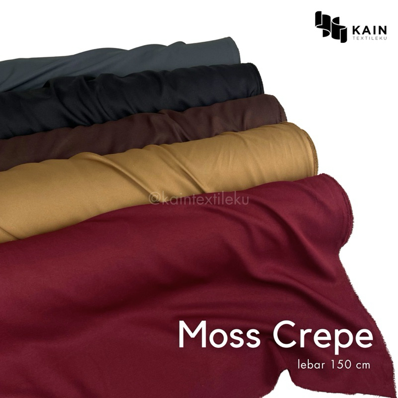 Jual Kain Rollan Moss Crepe / Arabian Crepe 1 rol ± 65 yard | Shopee ...