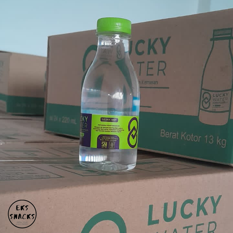 Jual Lucky Water Air Mineral 220ML - Botol Mini [1 Box 24 Pcs] | Shopee ...