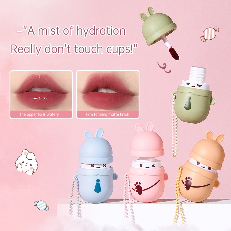 Jual 【COD】VGN Lip Gloss Candy Rabbit Lip Glaze Retro Matte Lip Glaze ...