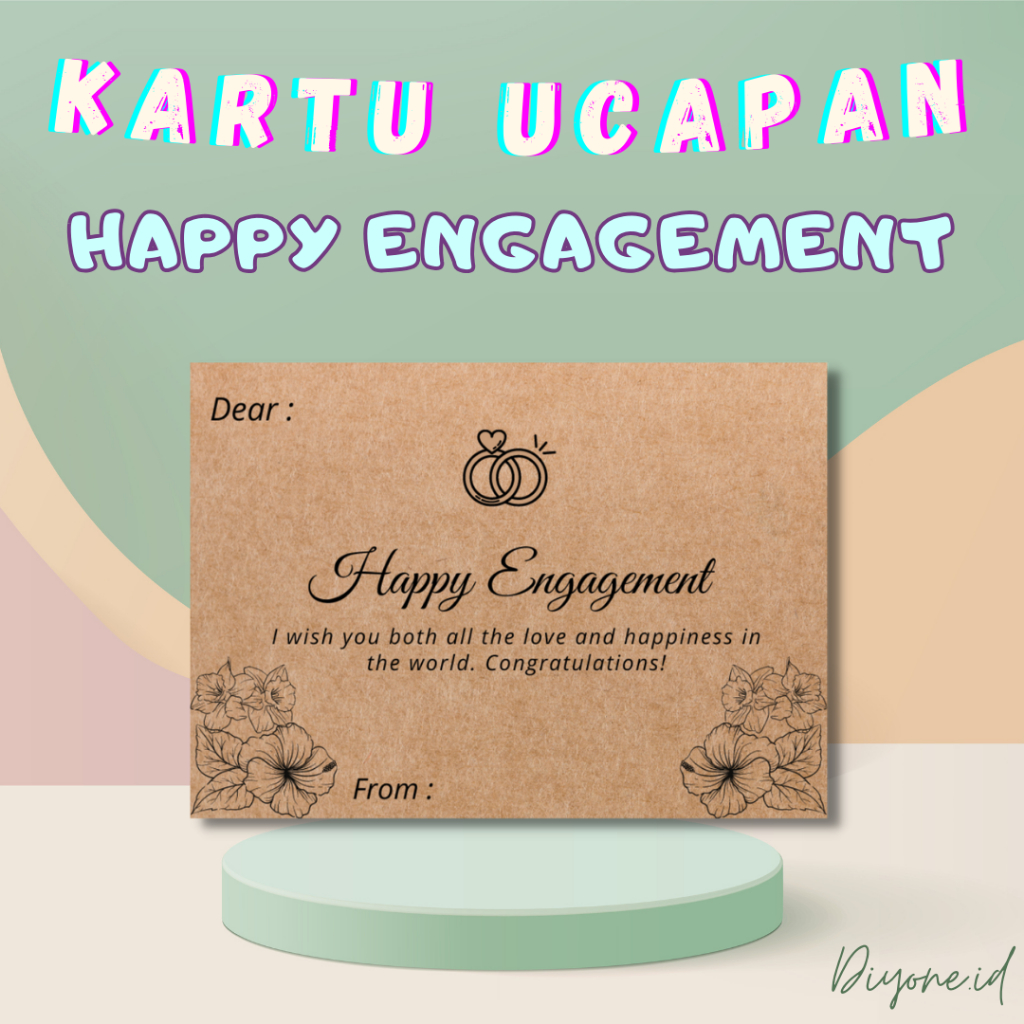 Jual KARTU UCAPAN HAPPY ENGAGEMENT/TUNANGAN/SELAMAT LAMARAN/PERTUNANGAN ...